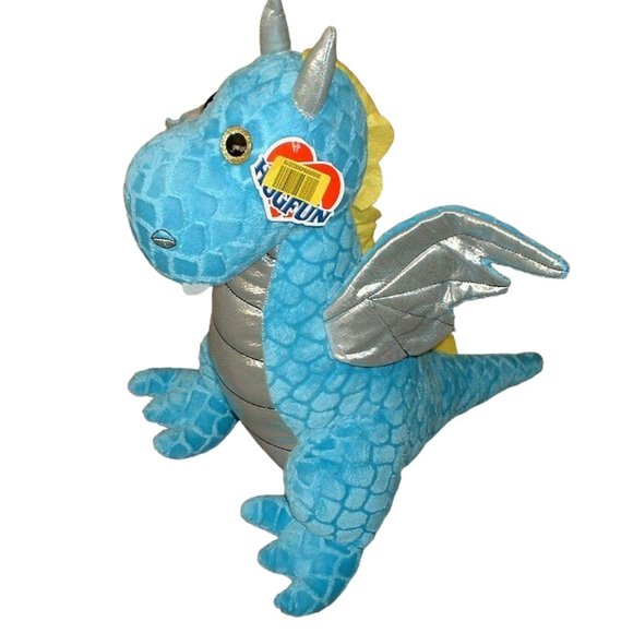Hugfun | Toys | Hugfun Dragon Plush Jumbo Blue Silver Yellow 22 Hug Fun ...
